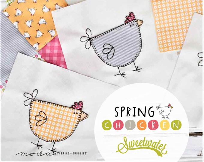 SPRING CHICKEN Moda Fabric by Sweetwater / Gingham, Spring Colors ...