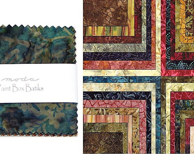 PAINT BOX Batiks 5 Charm Pack / Quilt Squares Moda Fabric - Etsy