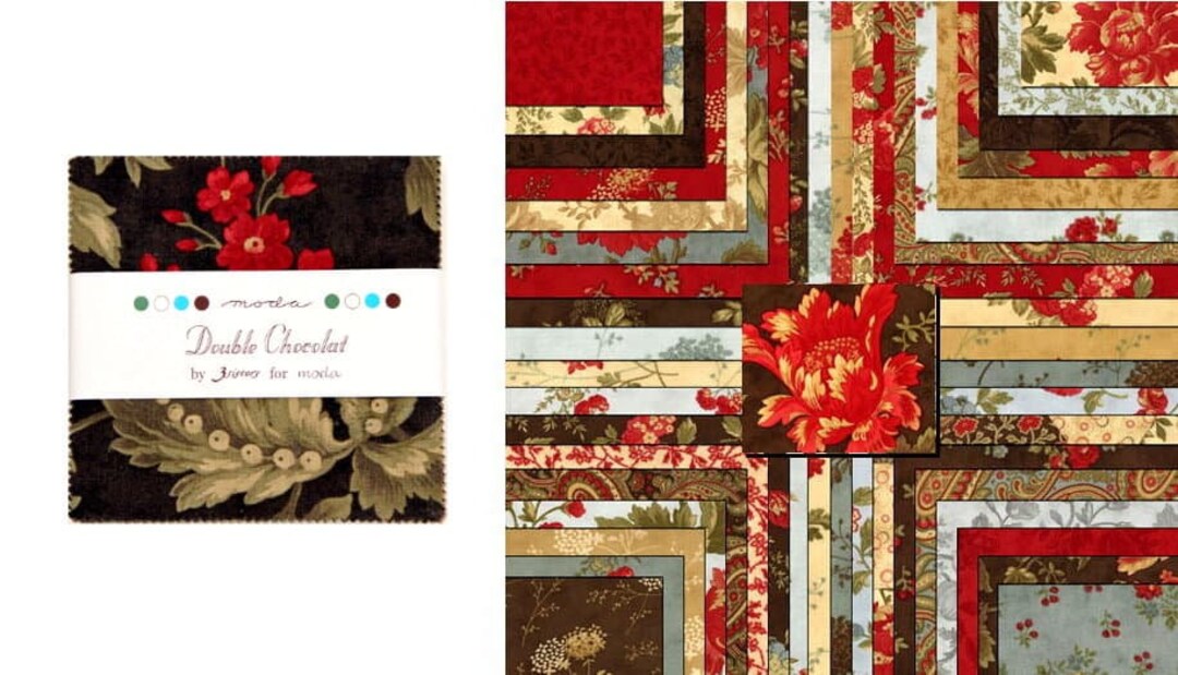 Double Chocolat 2.5" CHARM PACK Moda Fabric by 3 Sisters / RARE Quilt ...