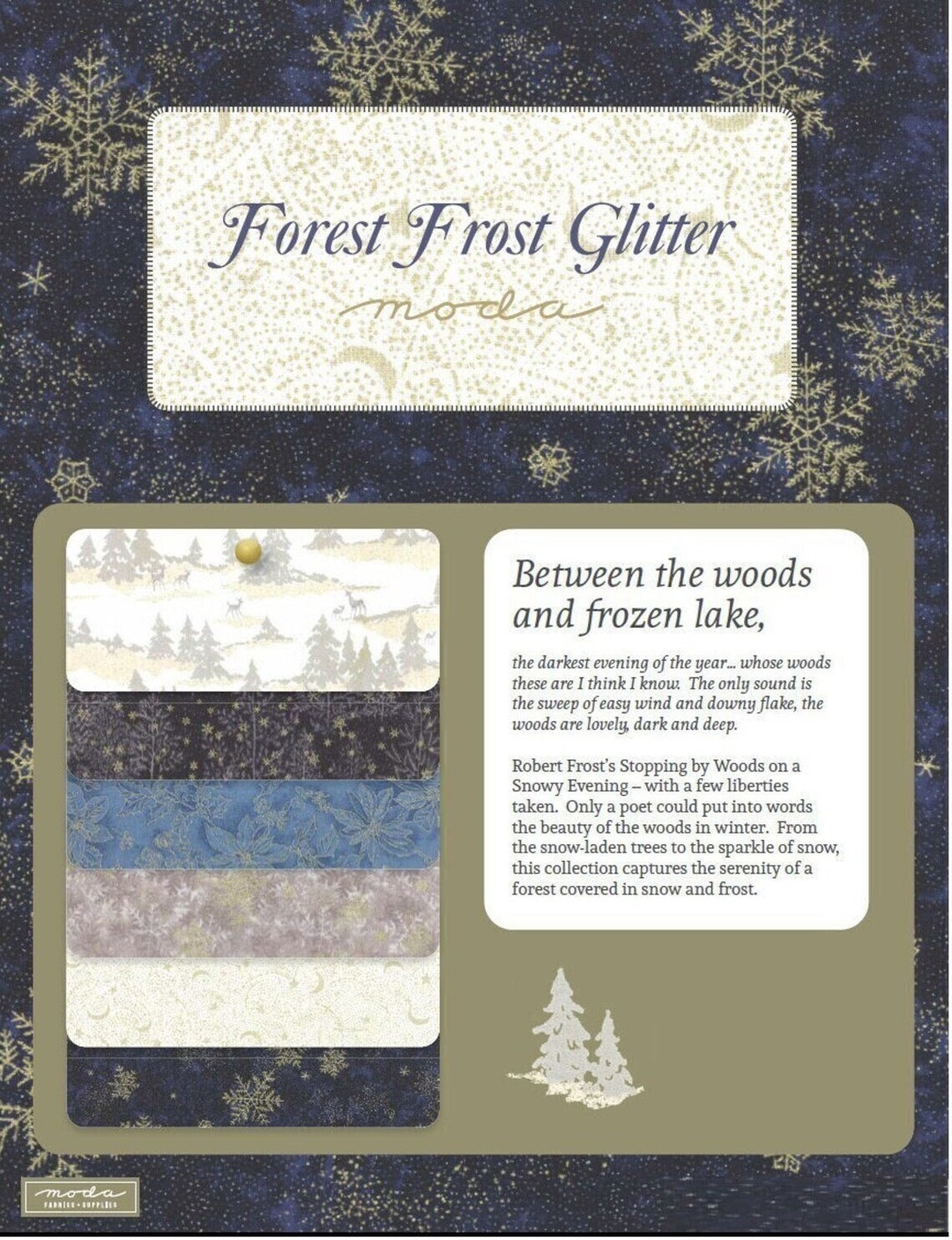 Forest Frost Glitter Collection - Moda Metallic & Glitter Fabric ...