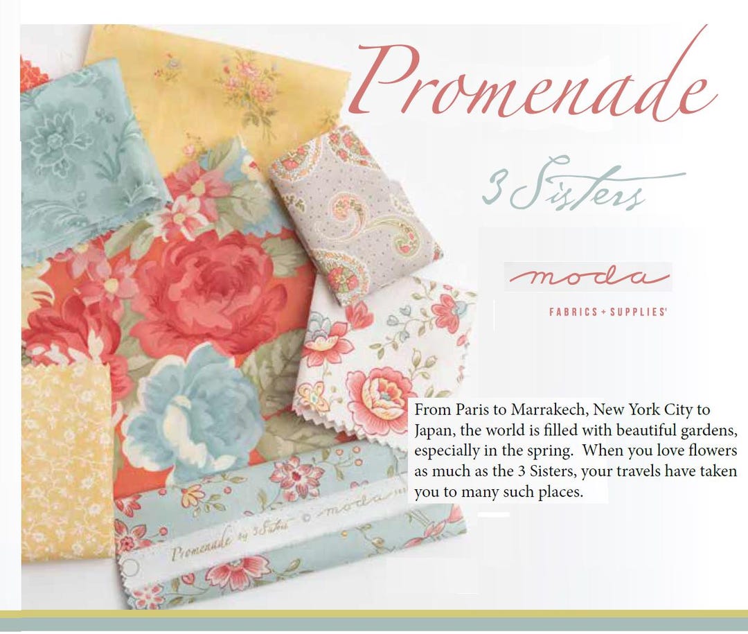 PROMENADE Collection - Rare Out of Print Romantic Florals by 3 Sisters ...