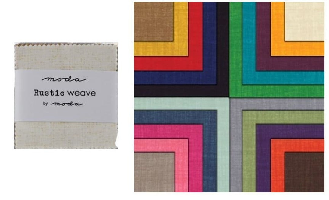 Rustic Weave 2.5" CHARM PACK Moda Fabric / RARE Quilt Squares - Moda ...