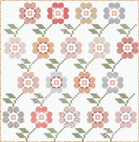 COUNTRY ROSE Quilt Kit Moda Quilt Kit Fabric - Etsy