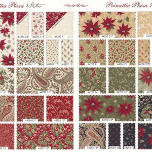 POINSETTIA PLAZA Moda Quilt Kit by 3 Sisters / Christmas Fabric ...