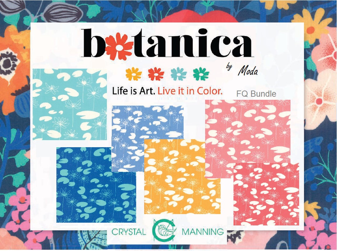 BOTANICA - Fat Quarter Bundle / Vibrant Moda Fabric by Crystal Manning ...