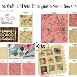 Rambling Rose 5 CHARM PACK by Sandy Gervais / RARE Quilt Squares Moda ...