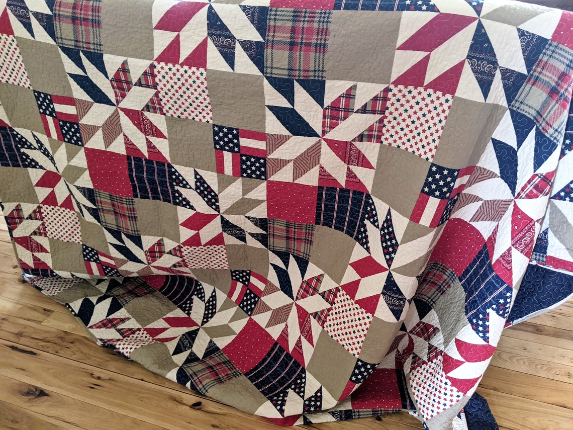 Liberty Patchwork Quilt Matching Quilted Pillow Shams - Etsy