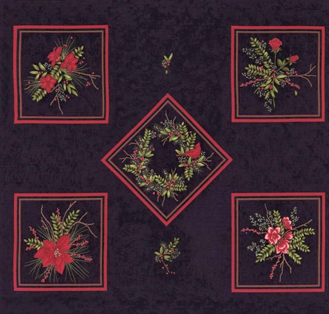 WINTER MANOR Fabric Blocks Panel / Moda Fabric Squares - Etsy