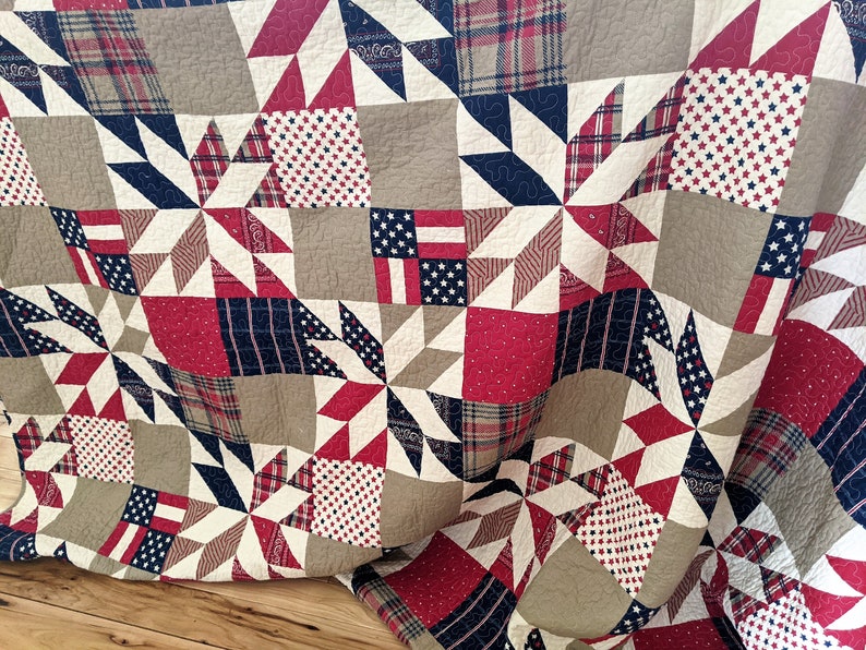 Liberty Patchwork Quilt Matching Quilted Pillow Shams - Etsy