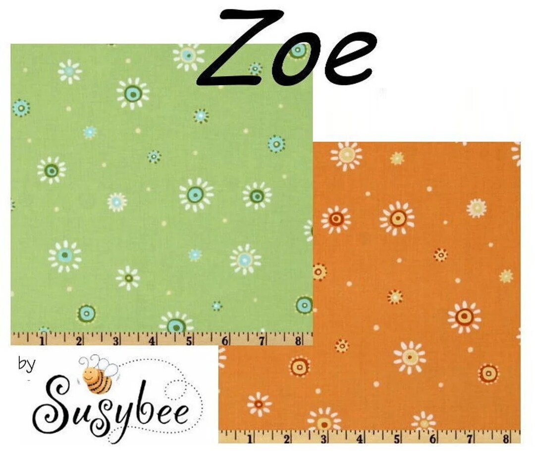 Zoe Flower Prints - Fabric by Susybee / Whimsical Floral - Etsy