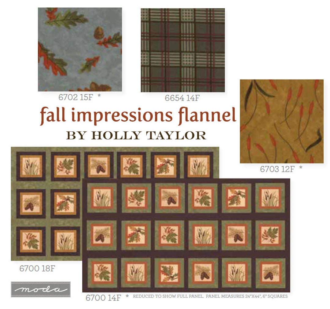 Fall Impressions Collection - Moda FLANNEL Fabric by Holly Taylor - Etsy