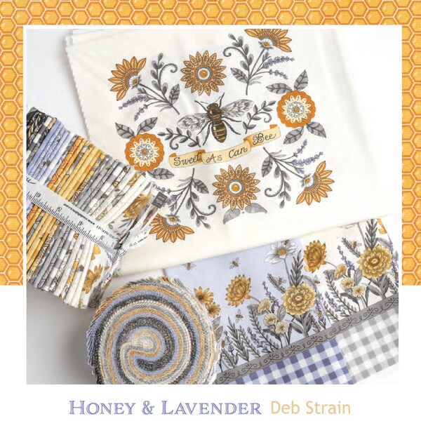 Honey and Lavender Fabric - Etsy
