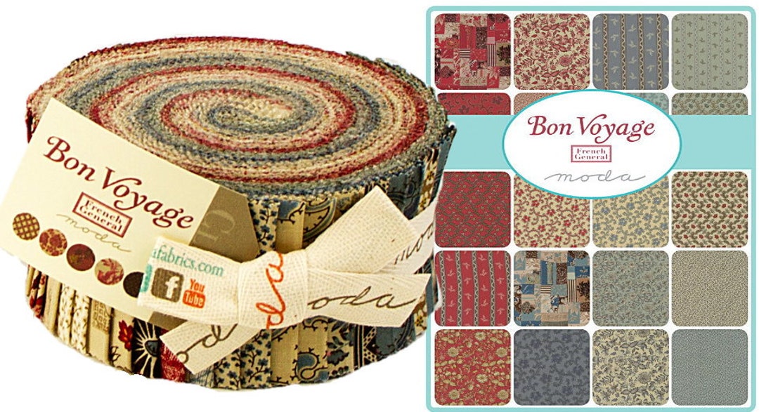 Bon Voyage Moda Fabric Jelly Roll by French General - Etsy