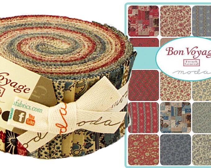 Bon Voyage - Moda Fabric Jelly Roll by French General - Etsy