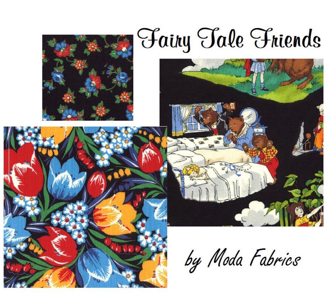 Fairy Tale Friends Collection - Rare Out of Print Moda Fabric - Etsy