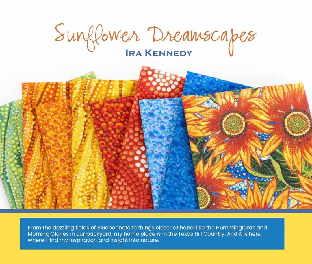SUNFLOWER DREAMSCAPES - Moda Fabric by Ira Kennedy - Etsy