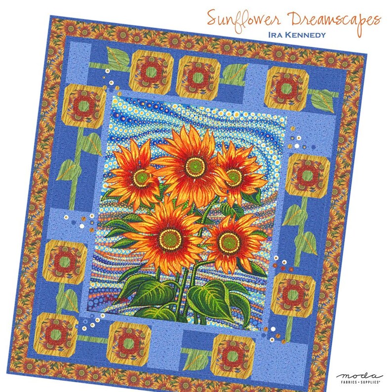Sunflower Dreamscapes Moda Fabric by Ira Kennedy - Etsy