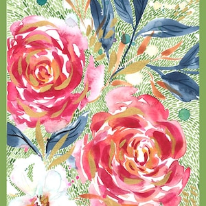 MOODY BLOOM Moda Floral Fabric Panel by Laura Muir / Create Joy Project ...