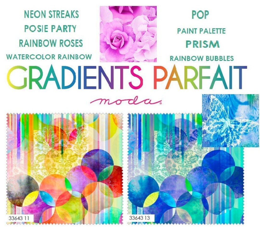 GRADIENTS PARFAIT Collection Moda Fabric / Vibrant Color - Etsy