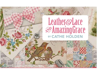 Moda Leather Lace Amazing Grace Cathe Holden Journal Fabric 7400-11 by ...