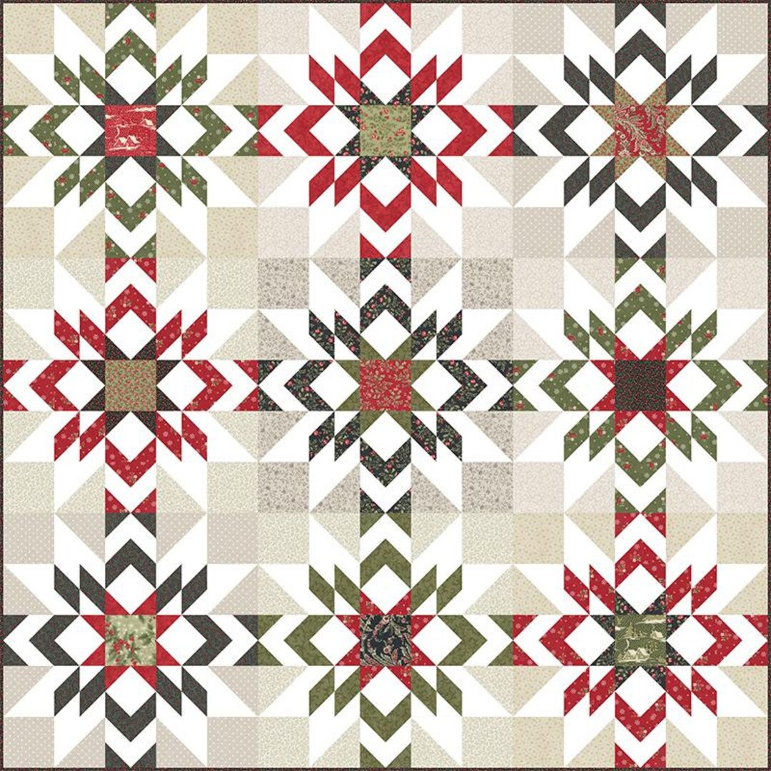 A Christmas Carol Moda Quilt Kit - 3 Sisters Fabric / Clara Pattern - Etsy