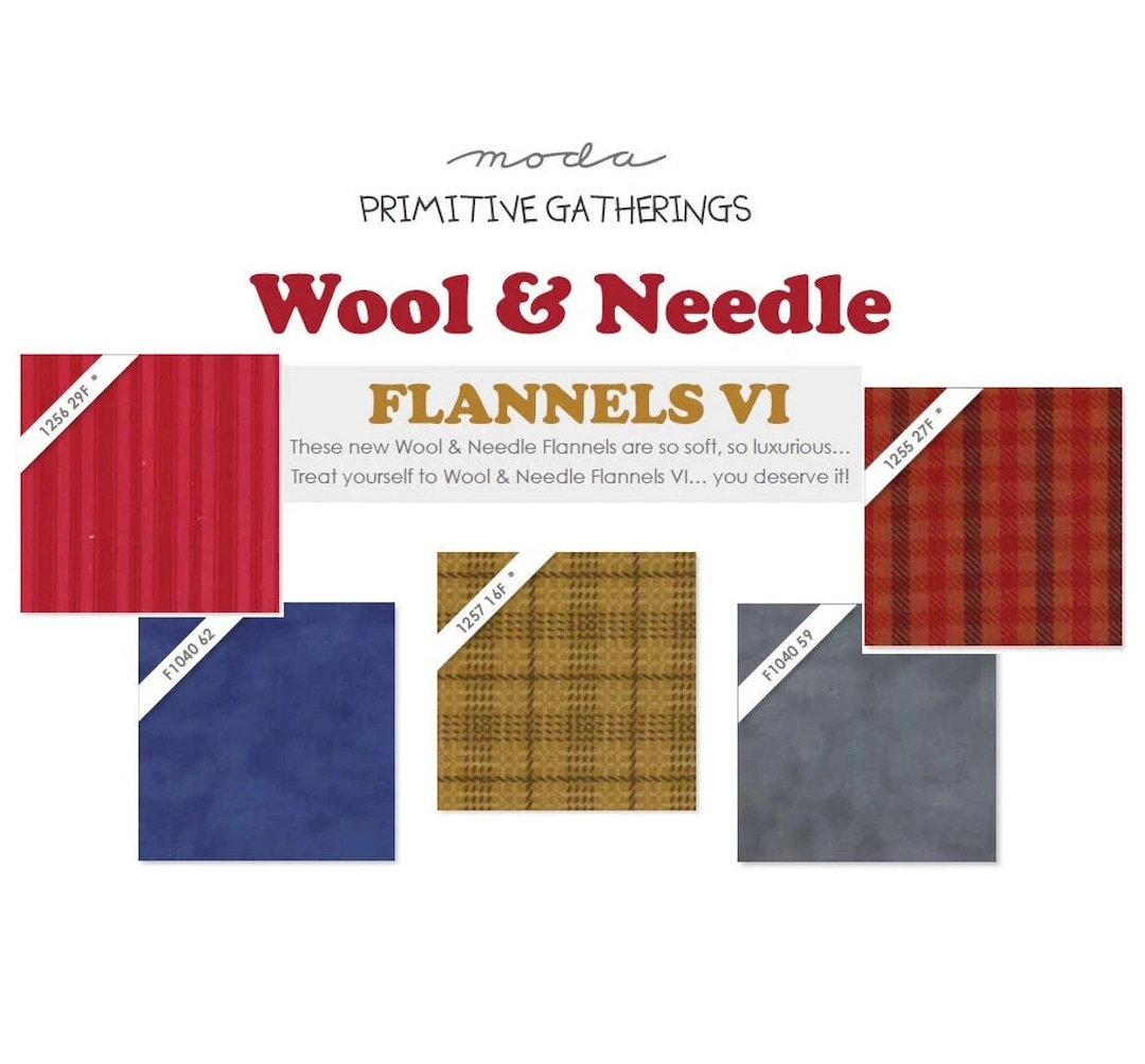 Wool Needle VI Flannels – Thick Cozy Moda Fabric That Looks Like Wool ...