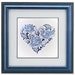 Delft Blue Heart Embroidered Wall Art - Etsy