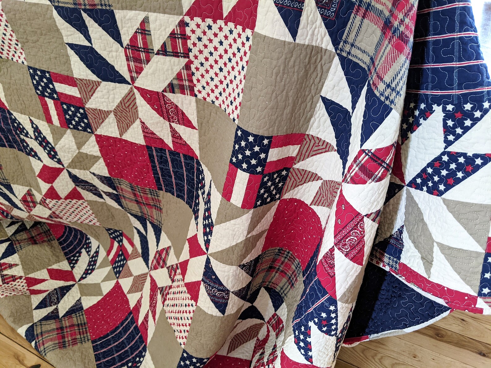 Liberty Patchwork Quilt Matching Quilted Pillow Shams - Etsy