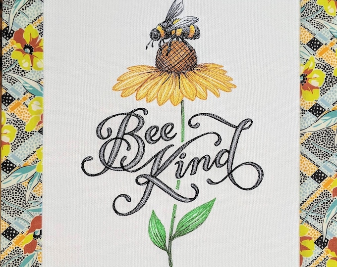 BEE KIND Embroidered Wall Art - Etsy