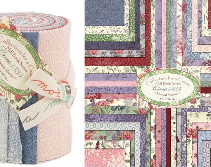 Mill Book Circa 1835 RARE Moda Dessert Roll / 5" Wide Fabric Strips by ...