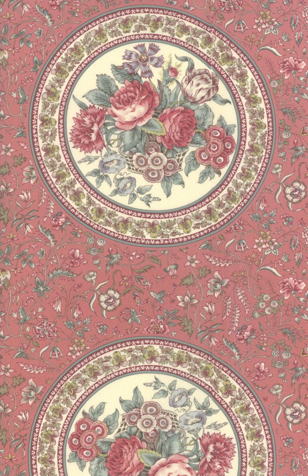 REGENCY ROMANCE Moda Medallion Fabric Panel / Historic Reproductions of ...