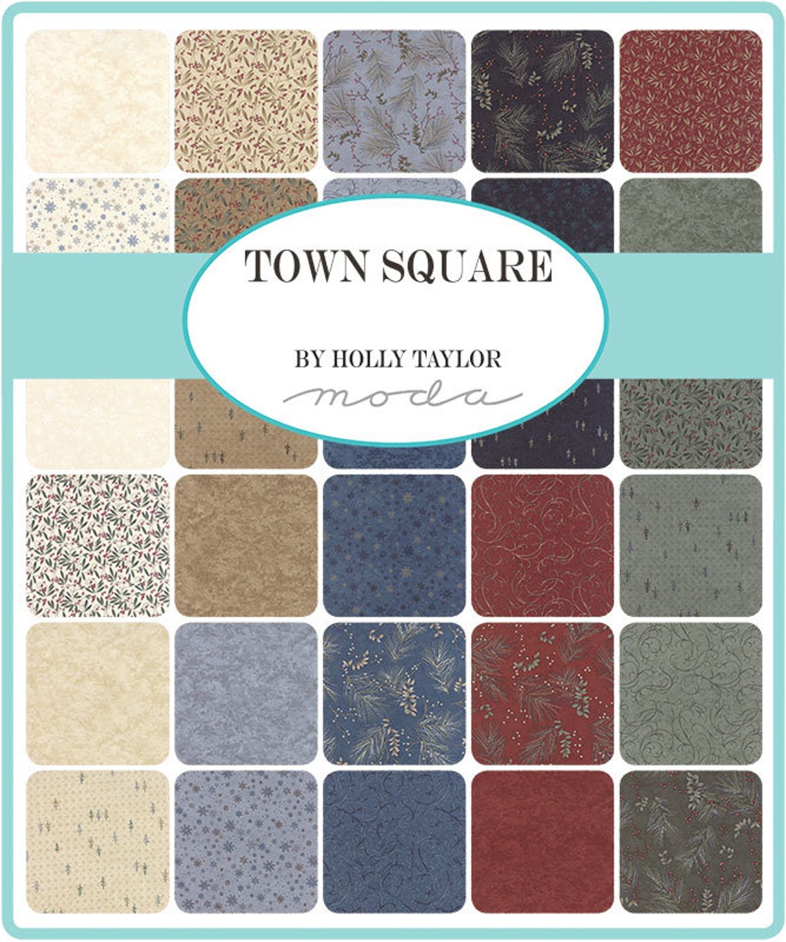 TOWN SQUARE Moda Fabric by the Half Yard | Etsy