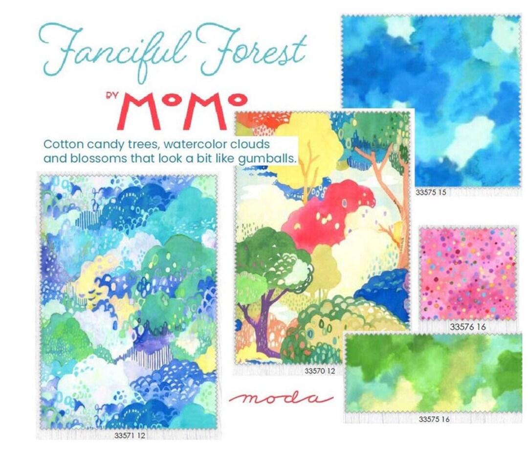 FANCIFUL FOREST Collection - Moda Fabric by Momo / A Hand Painted ...