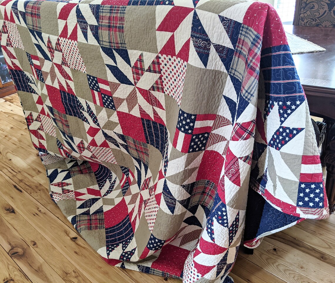 Liberty Patchwork Quilt Matching Quilted Pillow Shams - Etsy