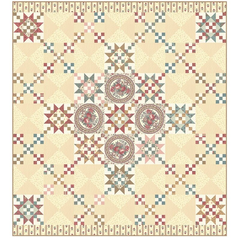 REGENCY ROMANCE Moda Medallion Fabric Panel | Etsy