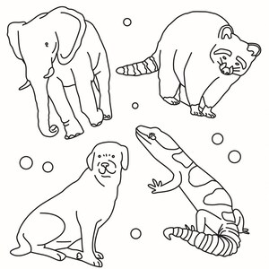 Kids Favorite Animal Coloring Book 40 Pages of Fun Printable Download ...