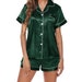 Emerald Green Pajama Set, Bridal Party Pjs, Women Short Sleeve With ...