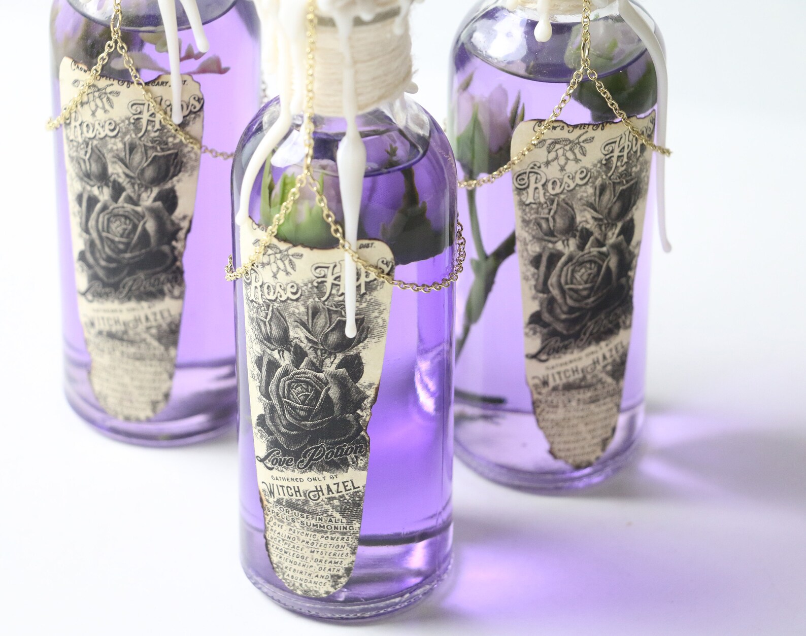 Potion Bottle Rose Love Potion Wizard Apothecary Potion - Etsy