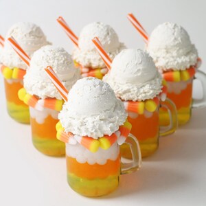 Mini Mason Jar Witch's Brew: Candy Corn Boba Halloween Decor - Etsy