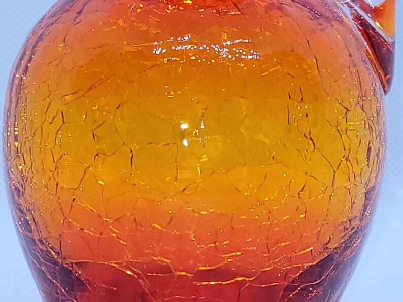 BLENKO Amberina Crackle Glass Small Pitcher Vintage - Etsy
