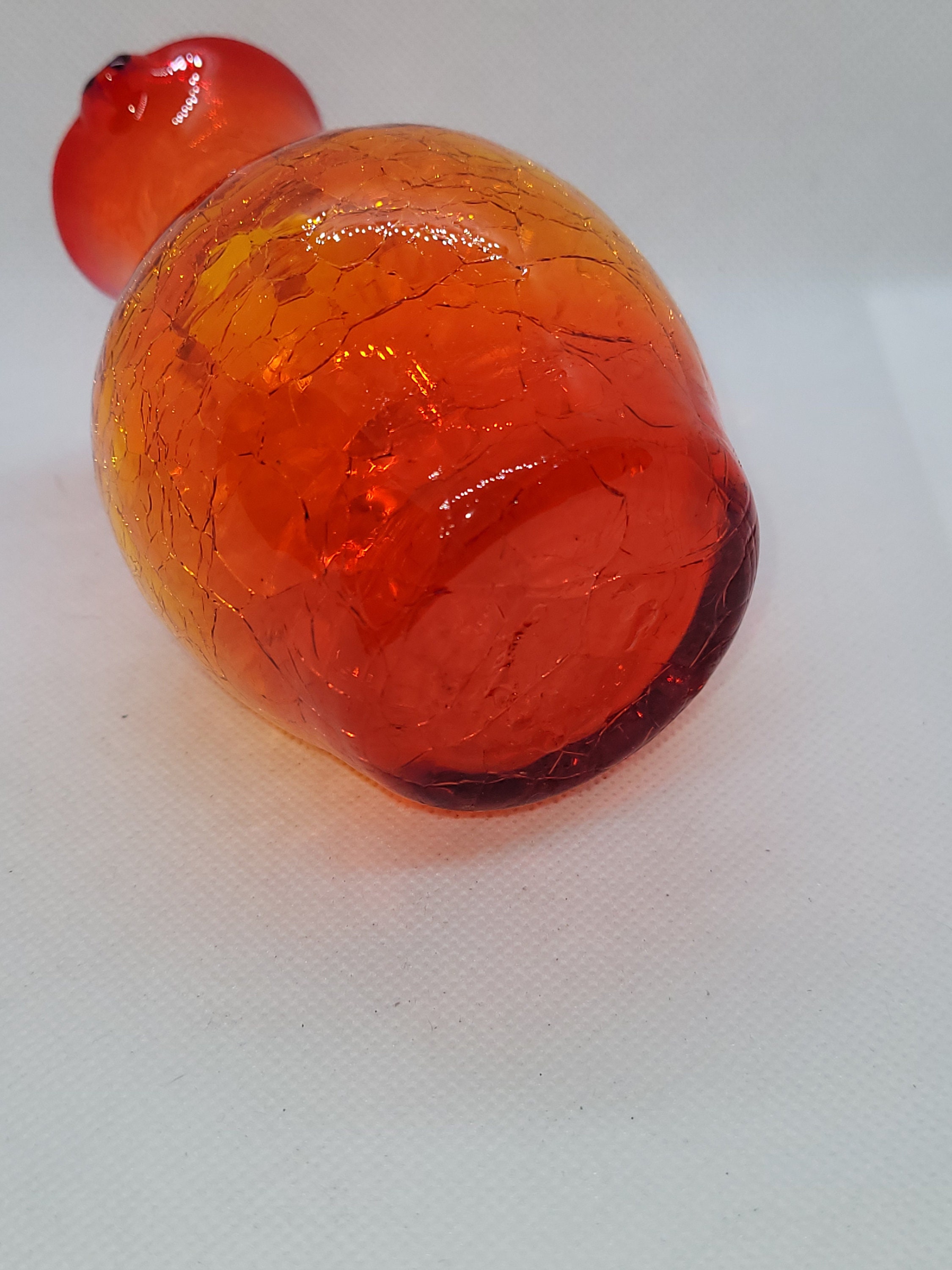 BLENKO Amberina Crackle Glass Small Pitcher Vintage - Etsy
