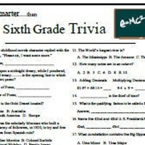 PrintableTriviaGames - Etsy