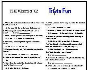 Wizard of Oz Trivia Game in Sturdy Colorful Metal Box. Trivia - Etsy