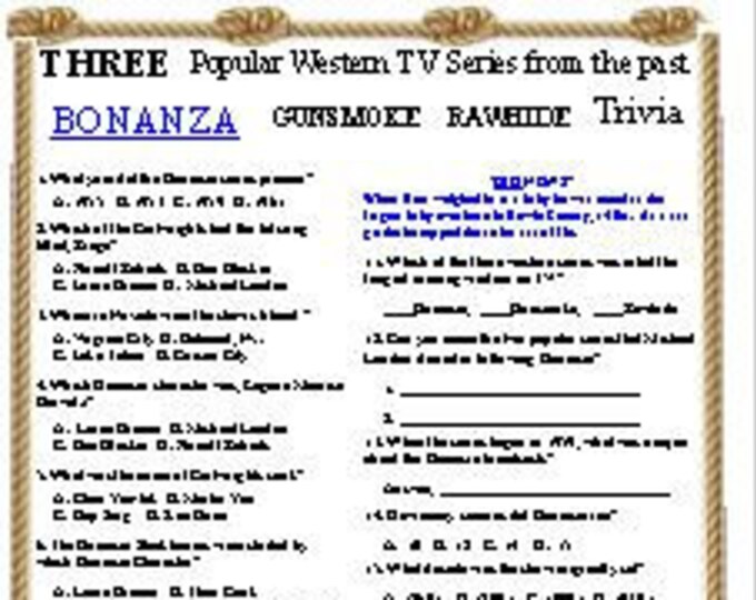 Fishing Trivia - Etsy