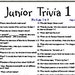 Junior Trivia 1, Suitable for Ages 5 to 9. - Etsy