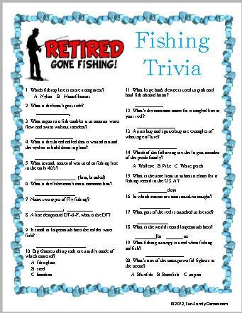 Fishing Trivia - Etsy