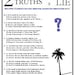 2 Truths and a Lie Quiz Game - Etsy