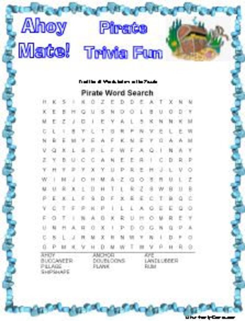 Ahoy Mate, Pirate Trivia and Games - Etsy