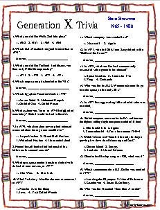 Baby Boomer Trivia, Millennials Trivia, & Gen Z Trivia. - Etsy