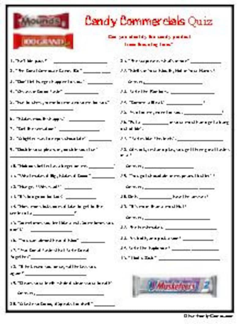 Candy Trivia, Some Sweet Candy Trivia About Those Treats We Eat. - Etsy